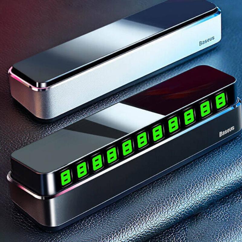Temporary Car Parking Phone Number Card - Luminous, Hidden, Alloy, Reu ...